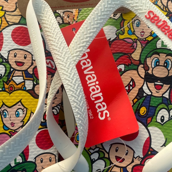 Nintendo | Shoes | Havaianas Super Mario Luigi Peach Bowser Yoshi Toad ...